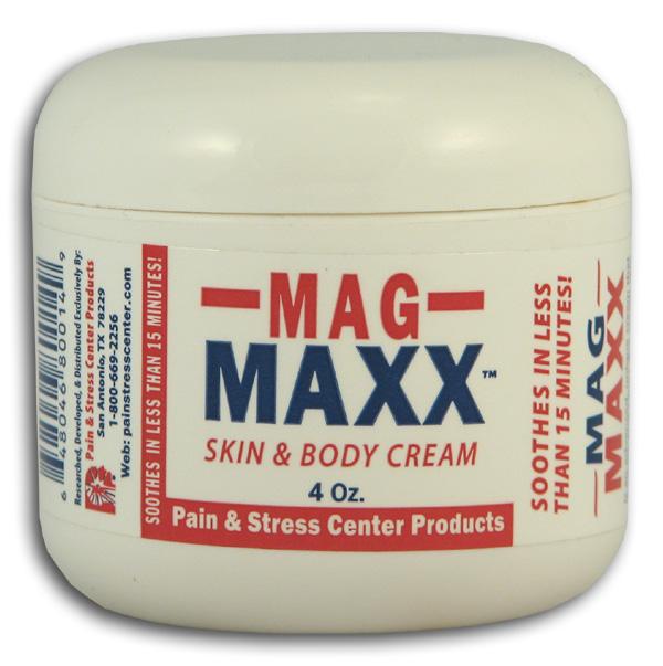 Buy Pain & Stress Center Mag MAXX Skin & Body Cream - 4 ozs. | Health ...