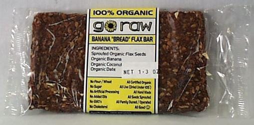 Buy Go Raw Banana Bread Flax Bar - 30 x 1.7 ozs. | Health Foods Stores ...